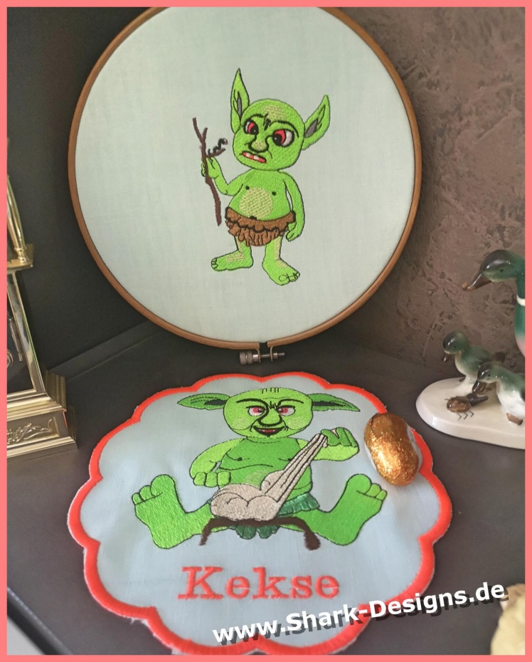 Embroidery files Vegetarian goblins, single or as a set