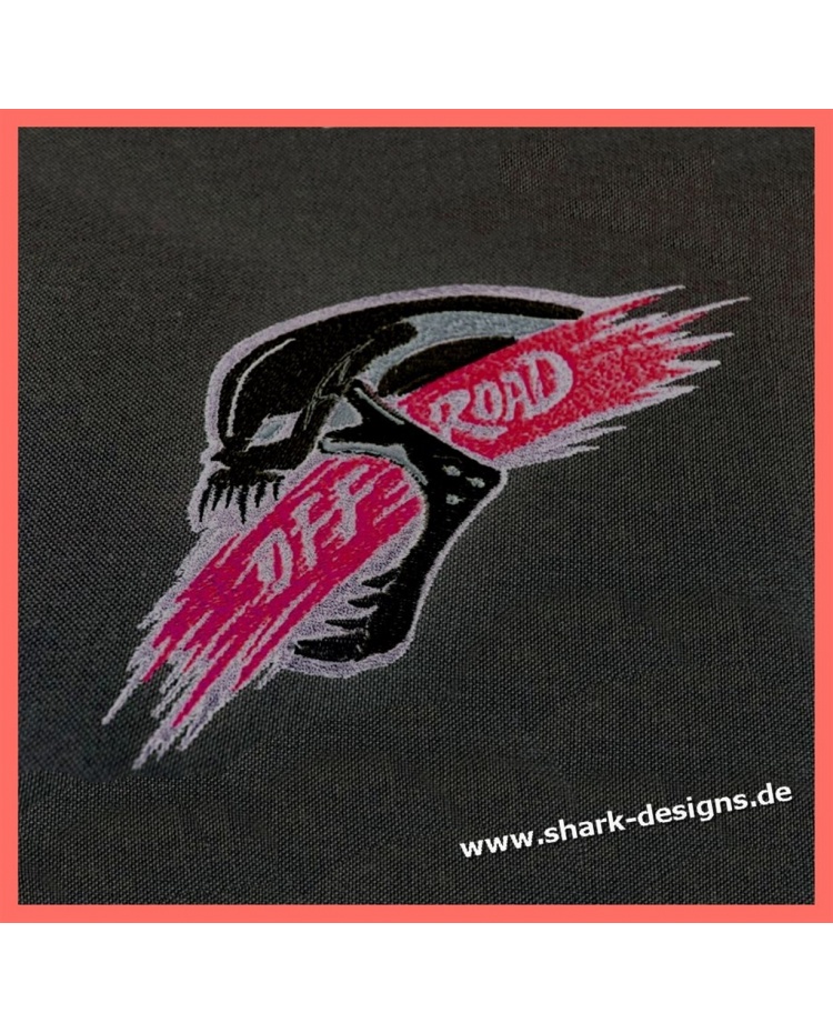 Embroidery file Offroad Skull in 9 Sizes, tempo, car, race, street